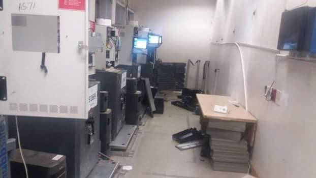 Photos: Armed robbers bomb ATM