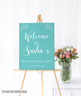 Welcome Sign Printable: Tiffany