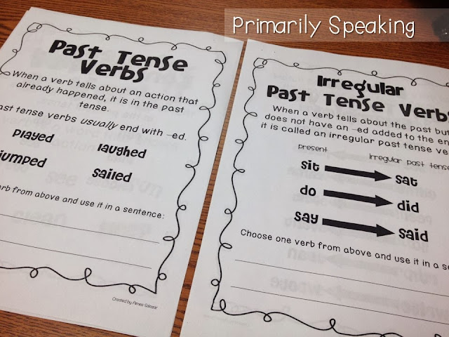 Verbs {Ideas & Activities for the Primary Classroom} | Primarily Speaking