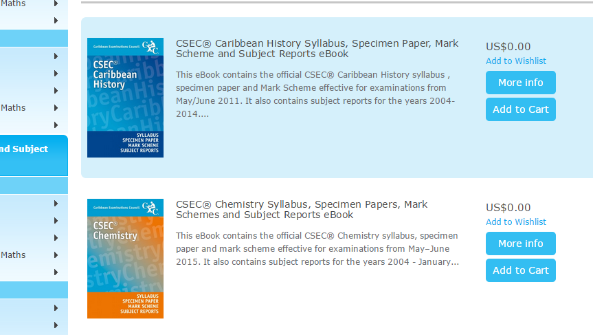 CSEC CXC Exam Past Papers: CSEC Syllabuses