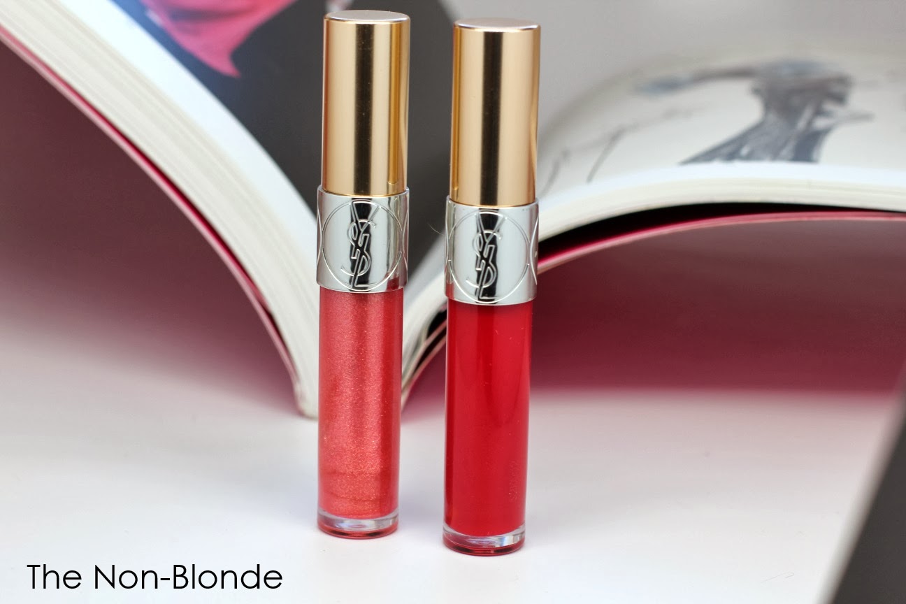 YSL Gloss Volupte- Rose Fusion & Rouge Velours | The Non-Blonde