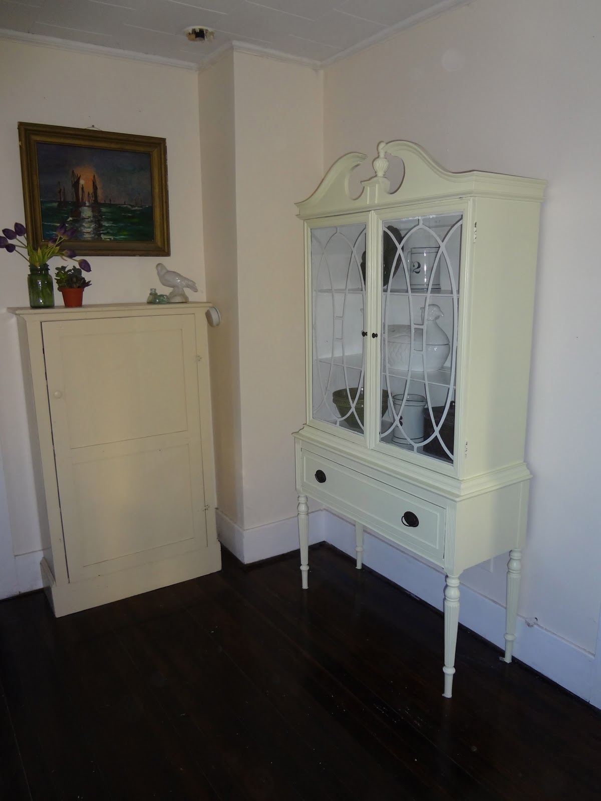 Heir and Space: A Painted Antique Hutch