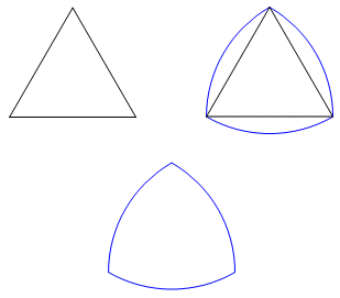 maths-sm: Reuleaux Triangle ( curve of constant width )
