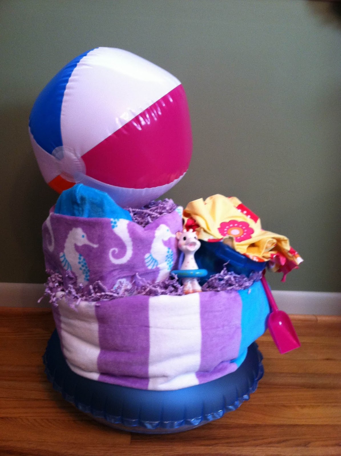 Dodgeballs2Diapers: Beach Diaper Cake