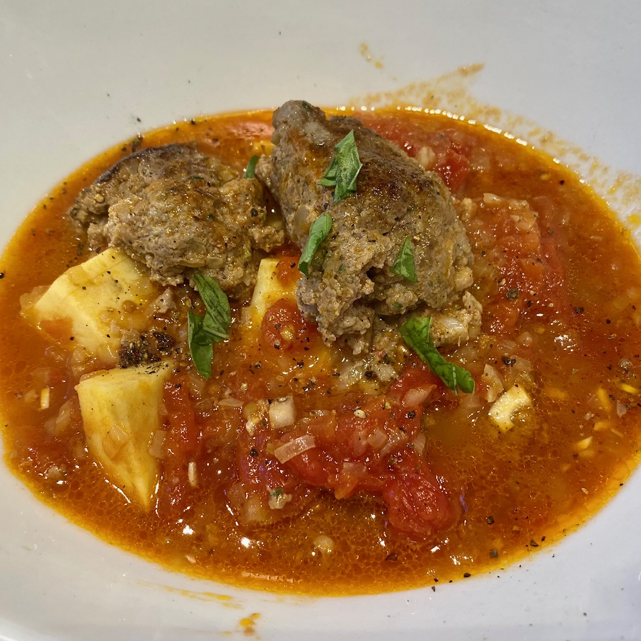 Dishes with My Dish: Beef & fonio meatballs with sweet potato stew