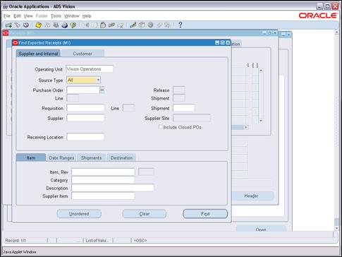 Oracle Applications: Oracle Depot Repair- Third Party Repair