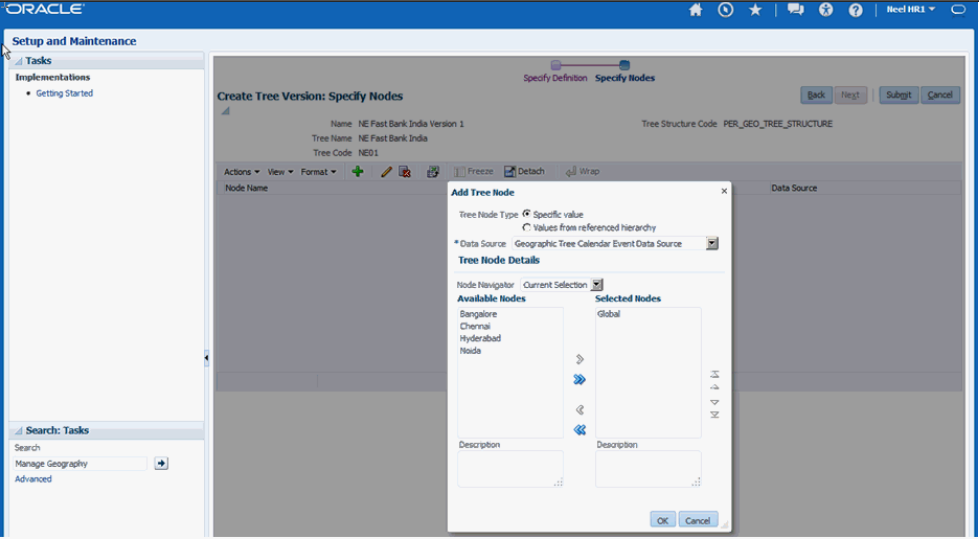 Oracle HCM: How To Setup Calendar Events By Locations (Doc ID 1917689.1)