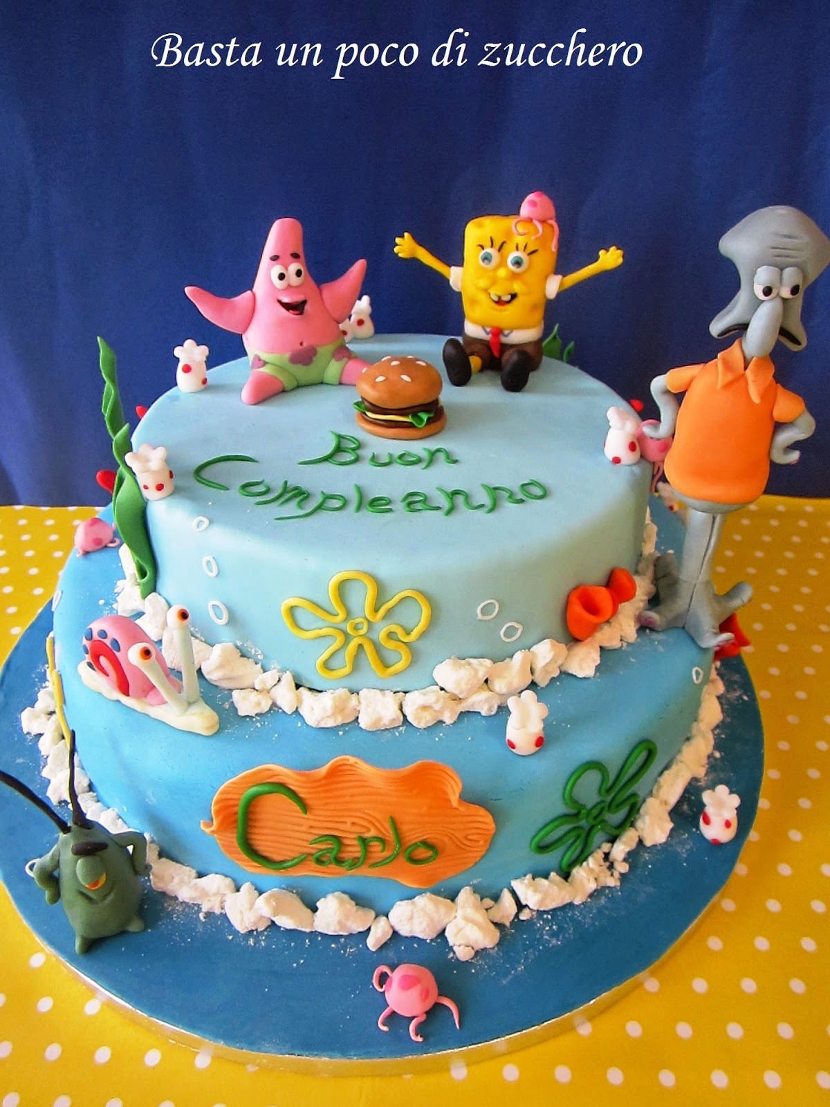 Basta un poco di zucchero...: Torta Spongebob