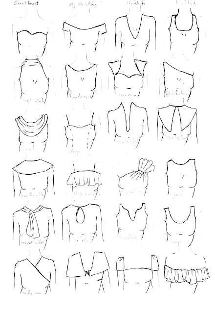 Tops and Collars - Fashion Sketches 101