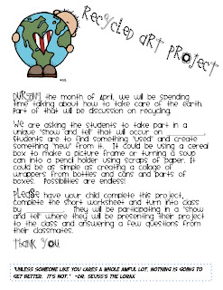 Classroom Freebies Too: Earth Day Project