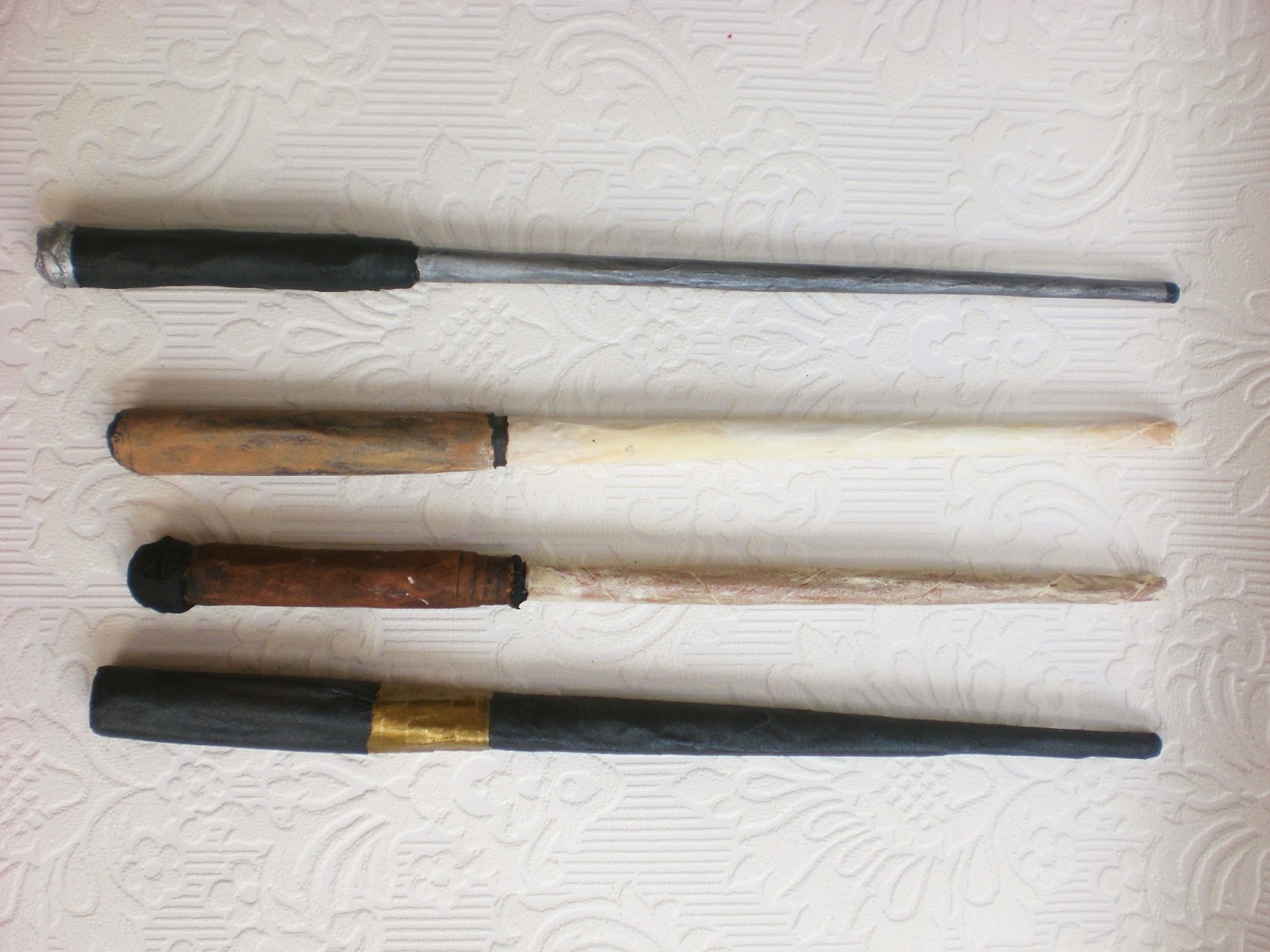 Warrior Girl- Rowena Murillo: DIY Harry Potter Wands II: Paper Mash ...