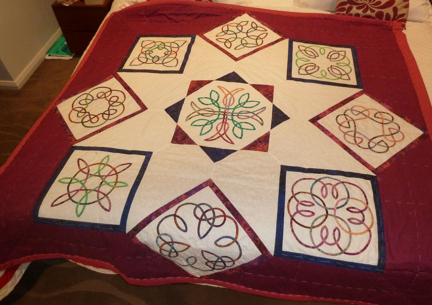 Progress on the Celtic Knot Quilt