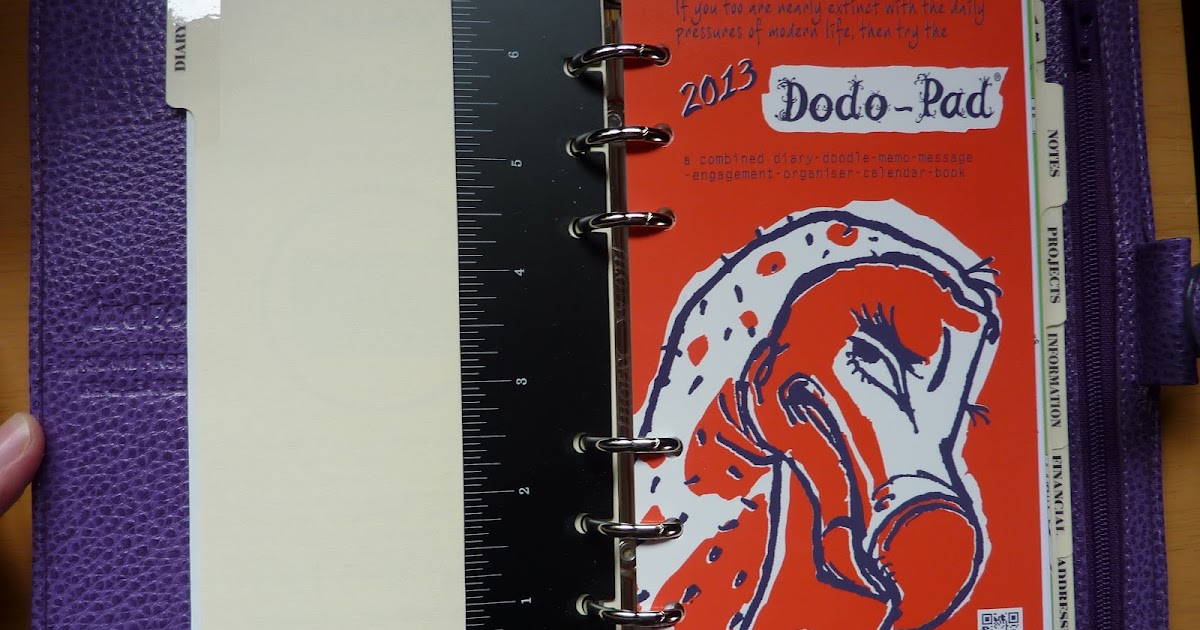 Plannerisms: 2013 Dodo Pad personal size Filofax-compatible diary inserts