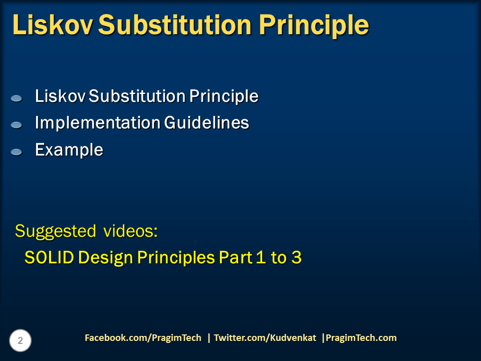 Sql server, .net and c# video tutorial: Liskov Substitution Principle ...