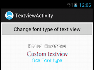 How to create custom Textview with font type in Android - Terraligno