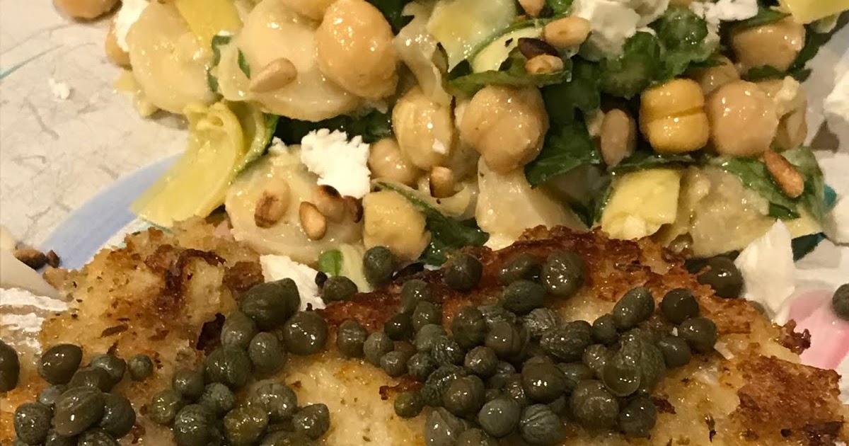 Kate's Kitchen: Cod Milanese with Chickpea and Artichoke Heart Salad