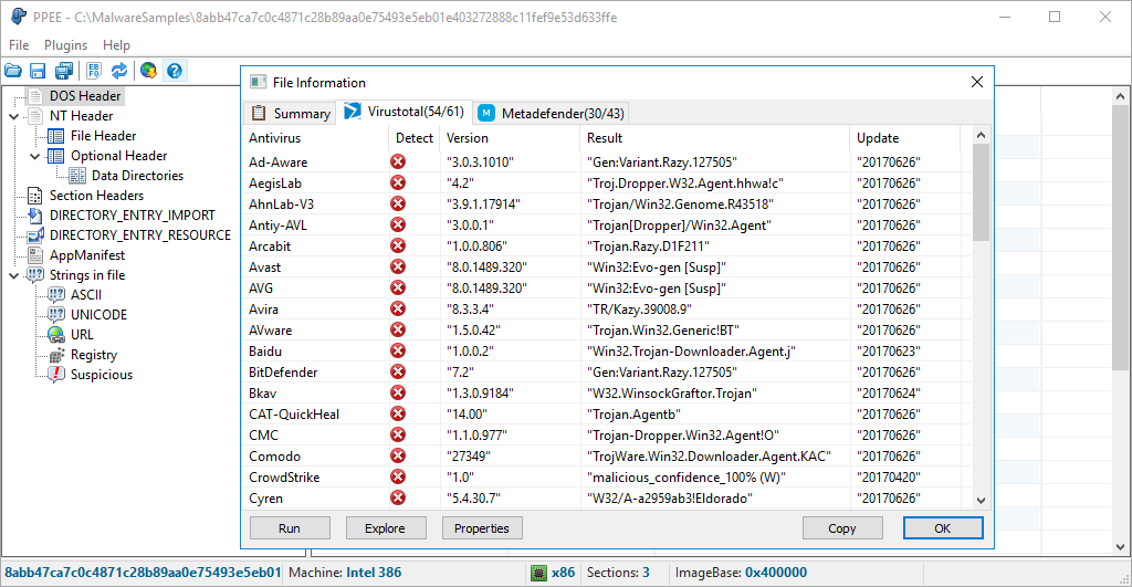PPEE (Puppy) - Professional PE file Explorer for reversers and malware ...