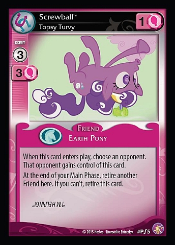 My Little Pony Screwball, Topsy Turvy Absolute Discord CCG Card | MLP Merch