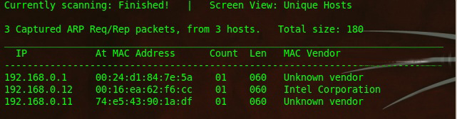 Netdiscover Aktif/Pasif ARP Tarayıcısı - Ünlü AĞYOL | Bilgi Güvenliği ...