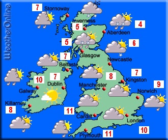 My Late Night Notebook: Vocabulary: The weather forecast in Great Britain