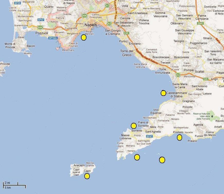 Naples Cruise Terminal Map