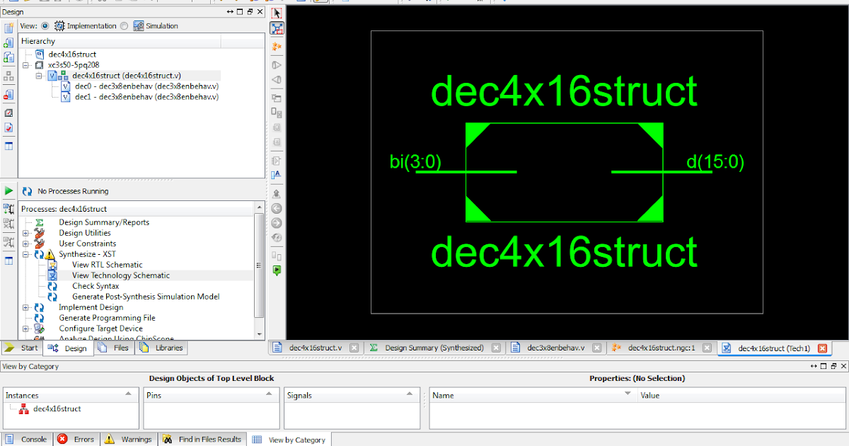 MIGHTmay: Verilog 4x16 decoder (structural)