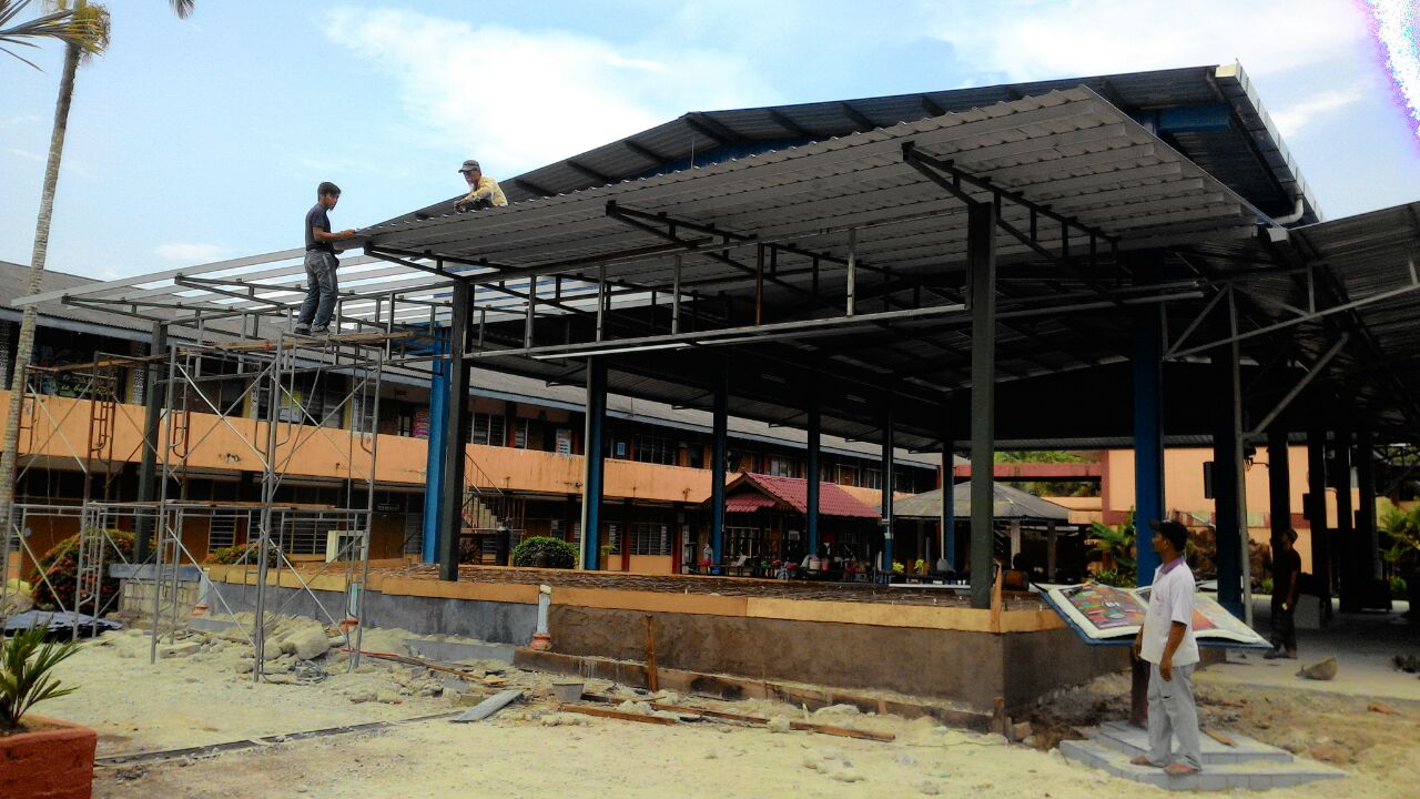 Pembinaan Pentas Dewan Terbuka - SMK TELOK KERANG