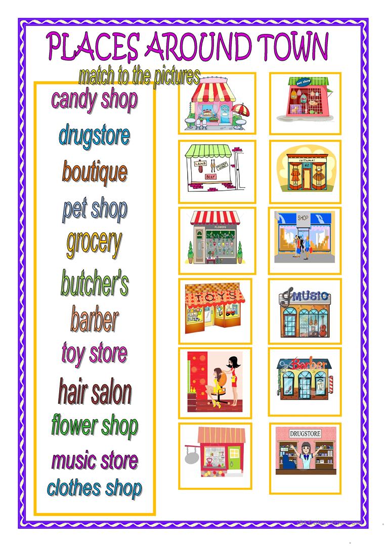 WE SPEAK ENGLISH TOO: PLACES IN THE CITY