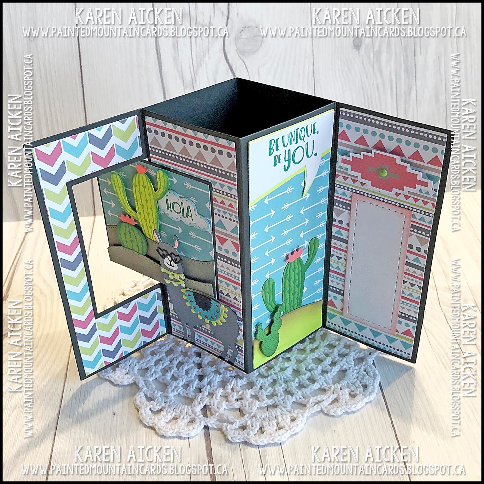 Painted Mountain Cards: Llama Lever Card