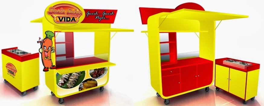 Gerobak Sosis Bakar Vida Rp 6.000.000 | Gerobak Unik Bandung