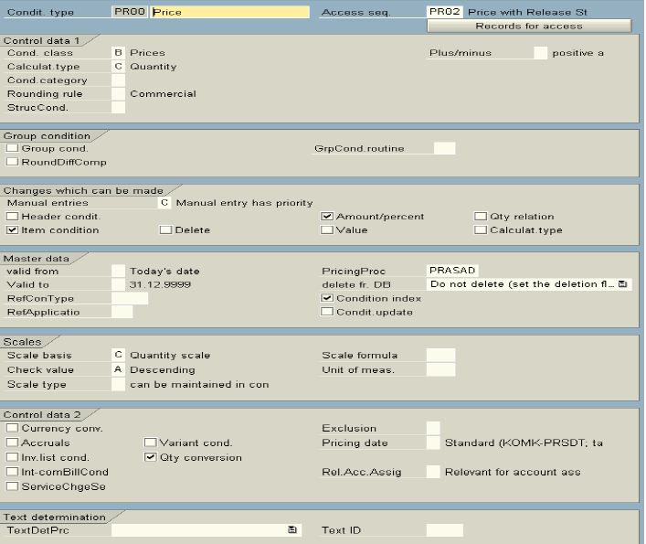 SAP Tutorials: Functionality of a condition Type