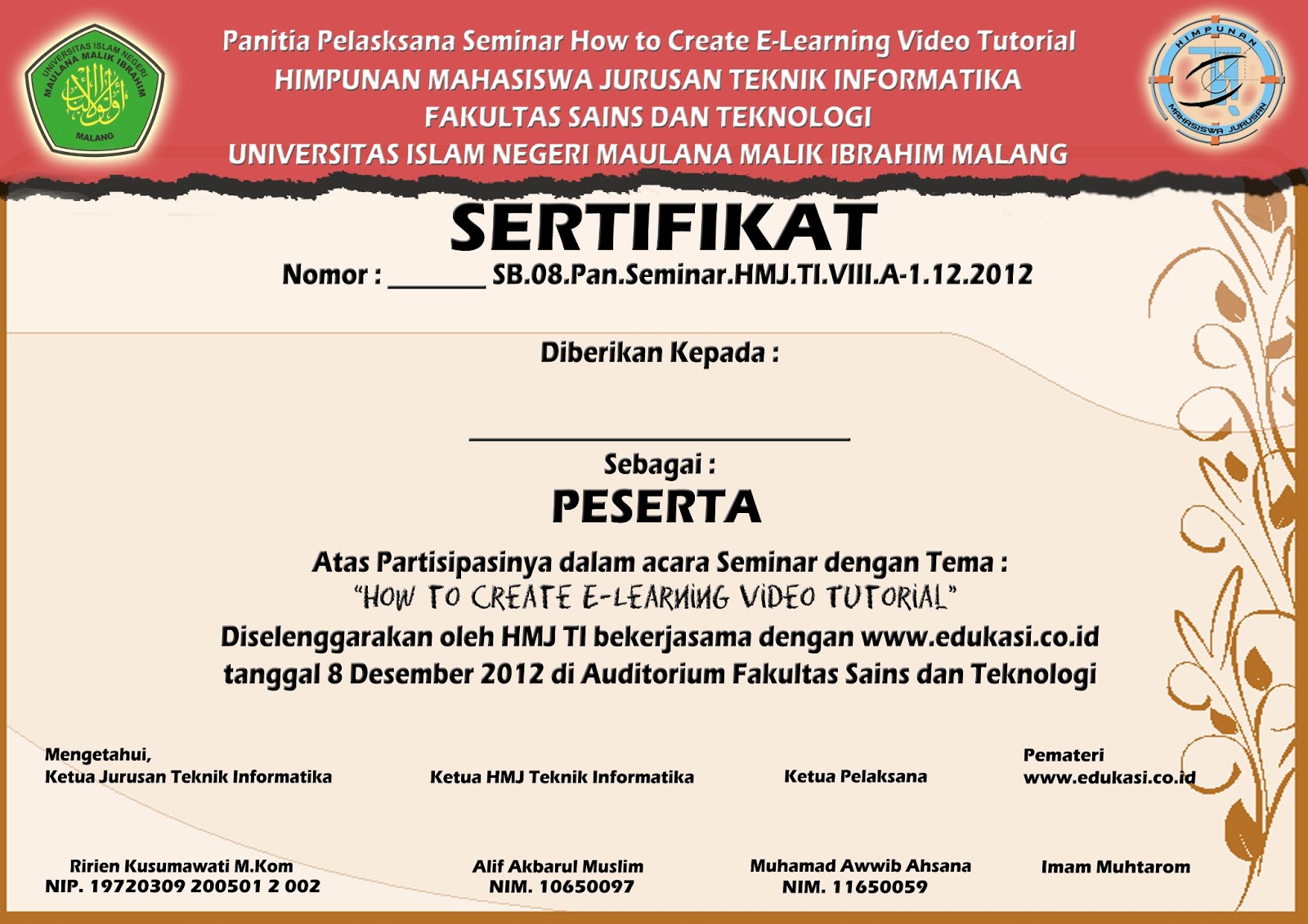 Detail Harga Sertifikat