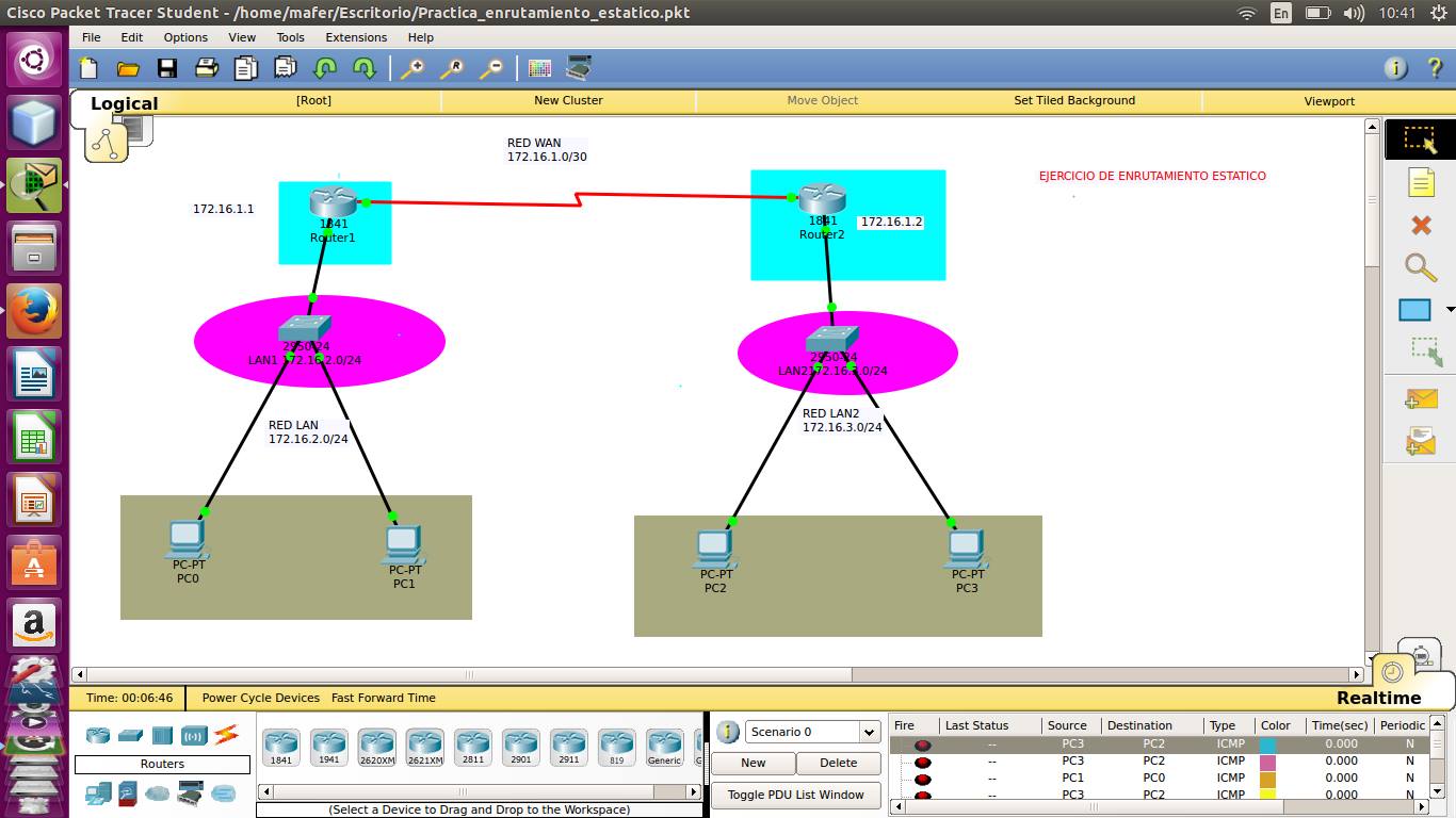 Primer Ejercicio de Packet Tracer