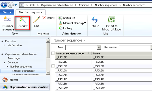 Dynamics Ax Technical : Number sequence using x++ ax 2012 r3