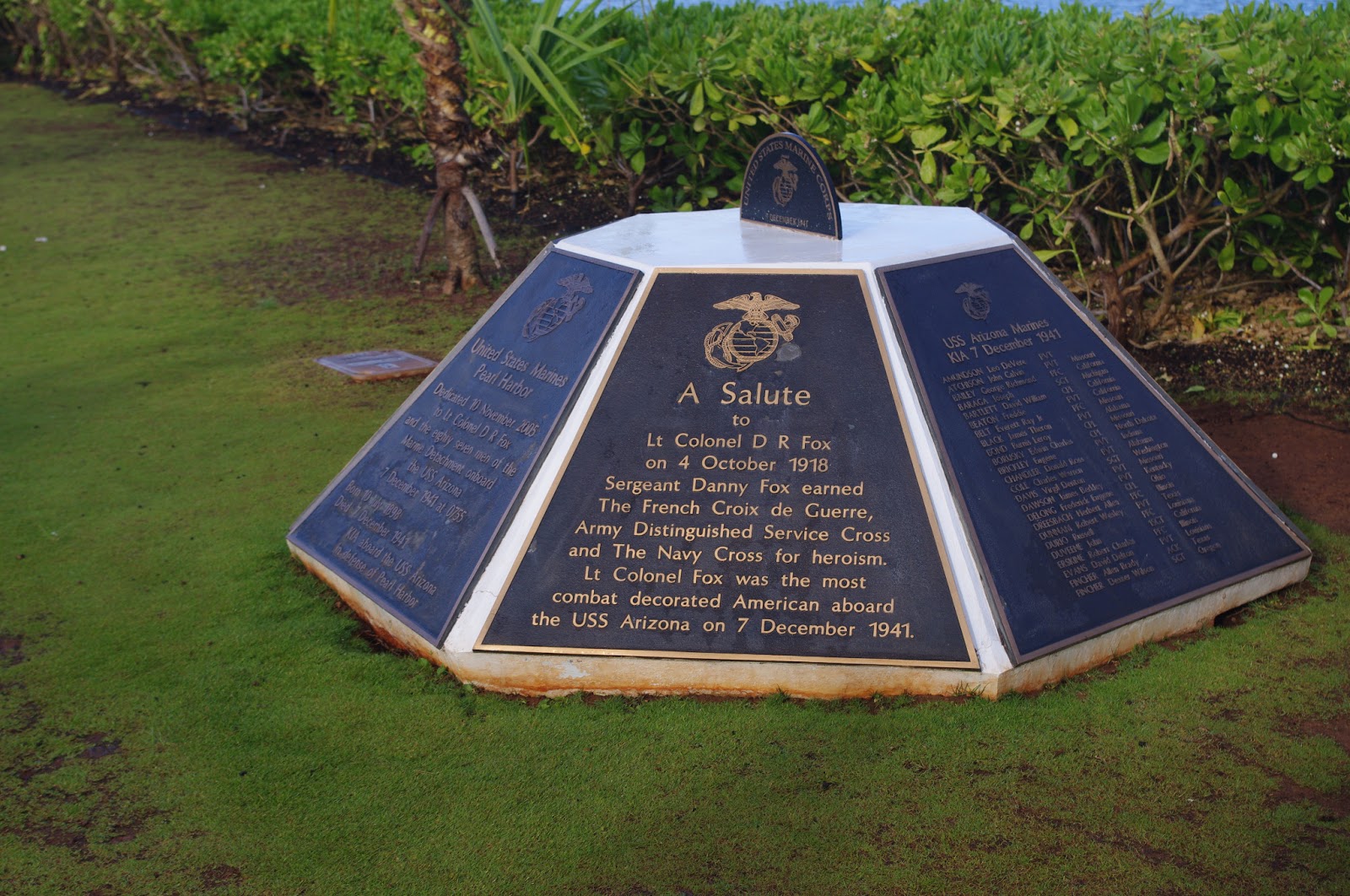 Some Gave All: Pearl Harbor Marine Corps Memorial, Pearl Harbor Hawaii