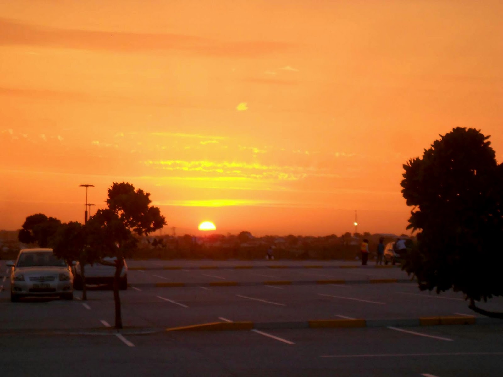 Parking lot sunset
