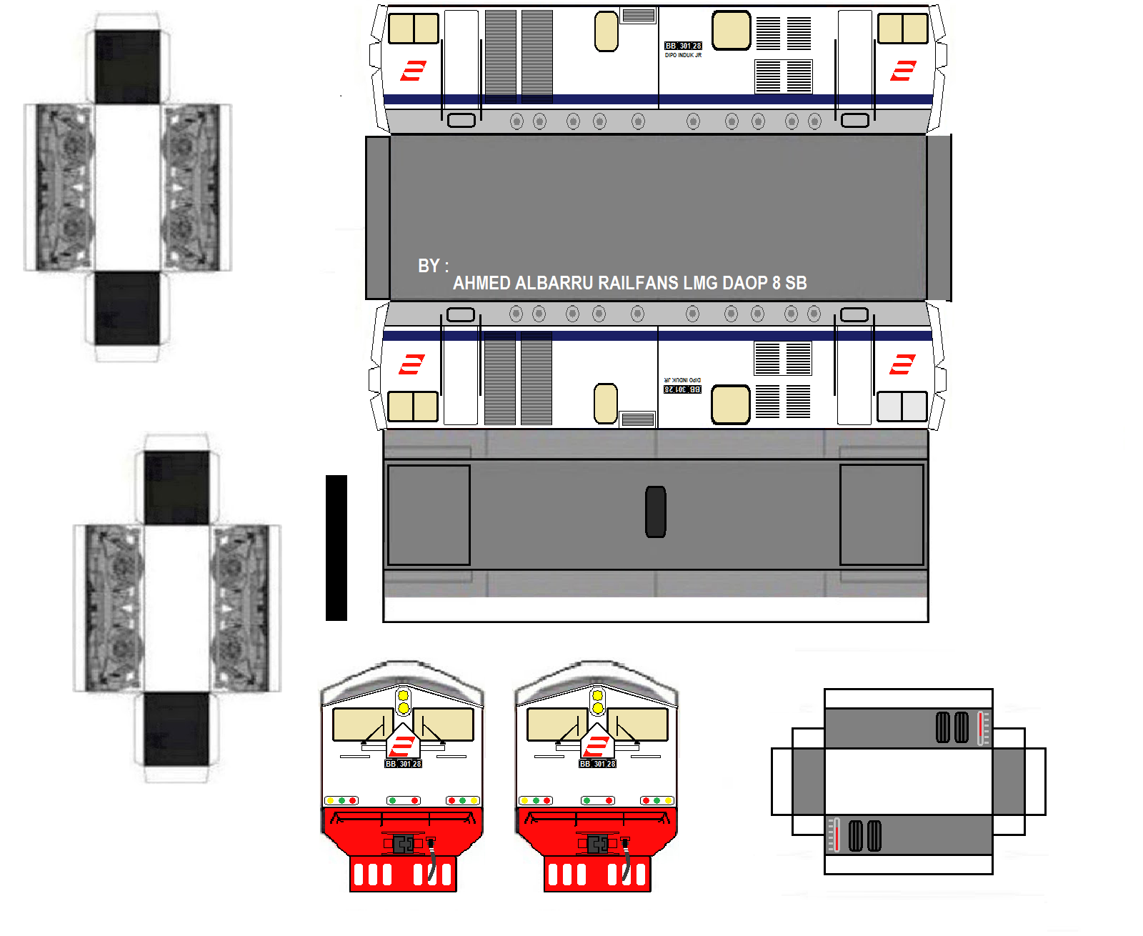Selamat Datang Para Pengunjung Blog Saya: Papercraft Kereta Api Indonesia