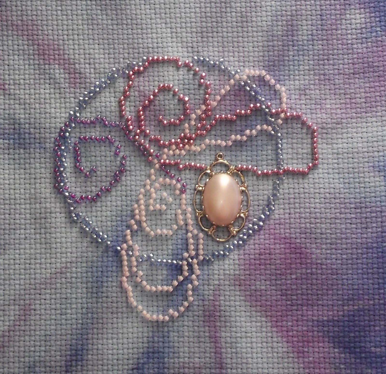 Tapestry Moon: Beads in Cross Stitch