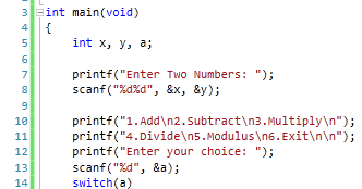 Switch Case: Add, Subtract, Multiply, Divide ~ Nissongo's Diary