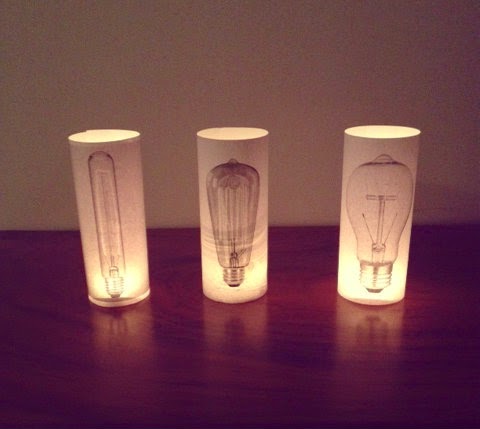 Teen DIY: Light Bulb Print Lanterns
