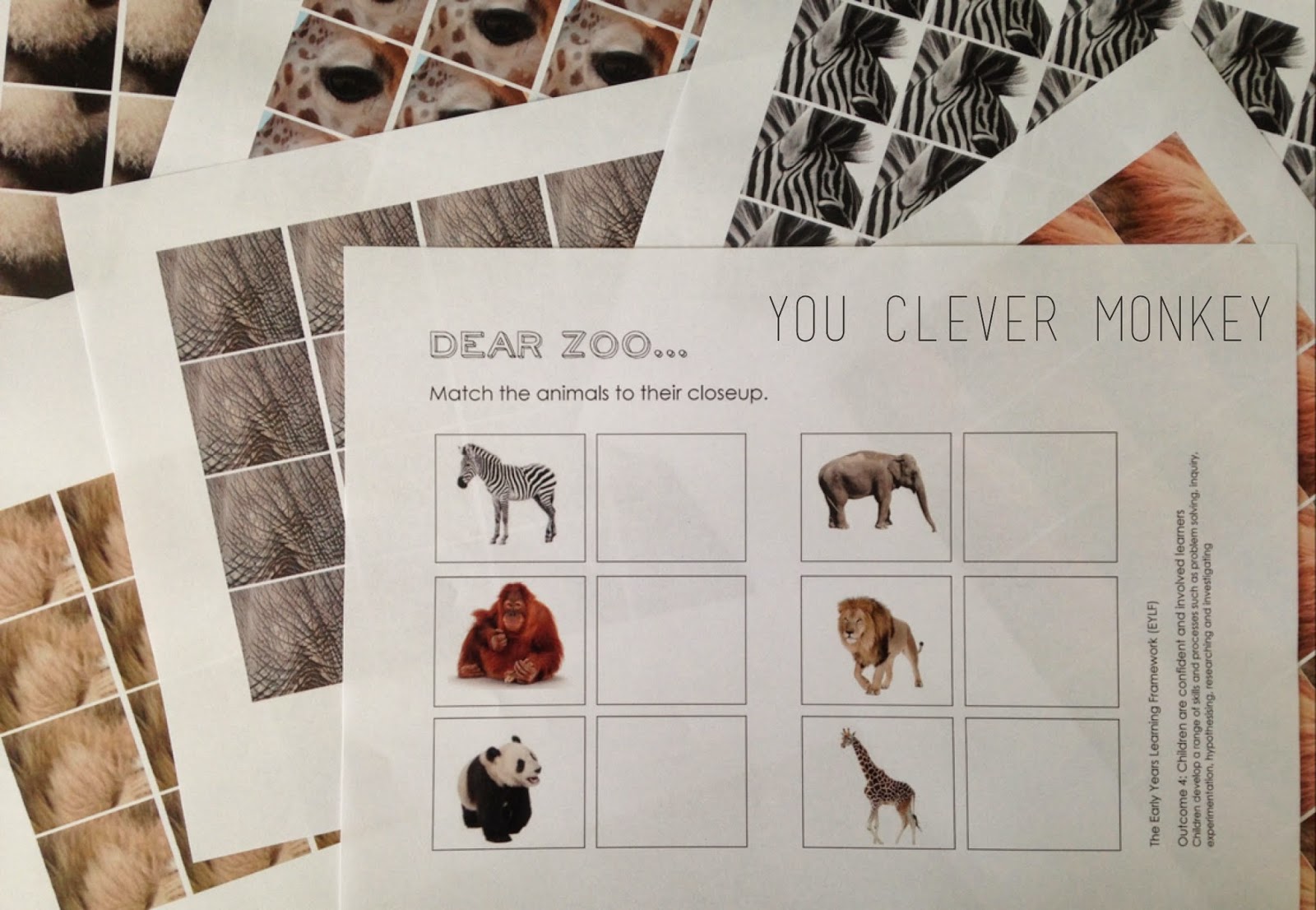 DEAR ZOO - PLAY IDEAS + PRINTABLES FOR PRESCHOOL | you clever monkey