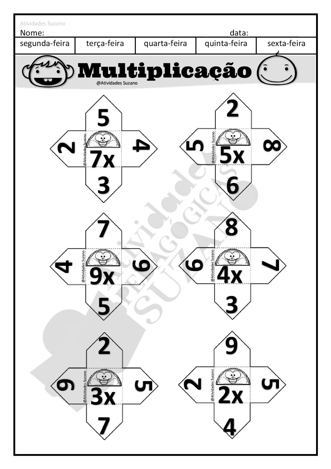 Multiplicação divertida com atividade interativa EM PDF
