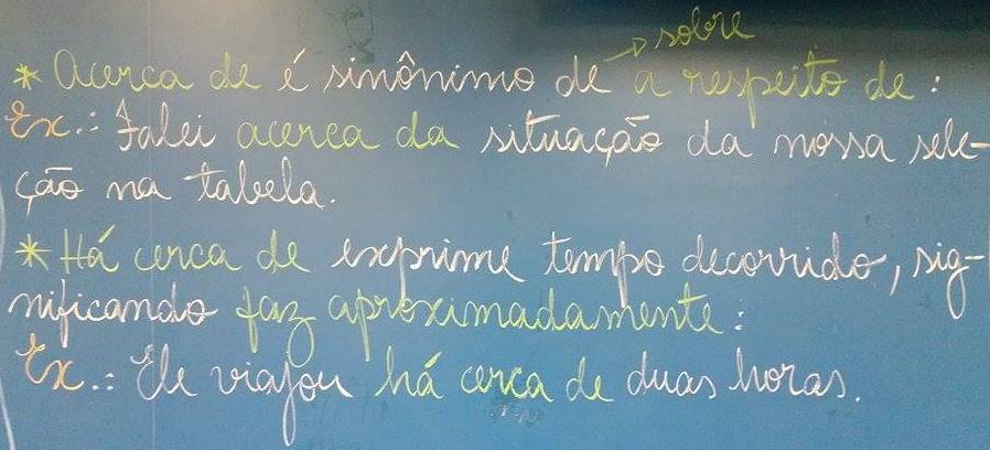 Língua Portuguesa em5Minutos: "acerca de", "há cerca de" ou "a cerca de"?