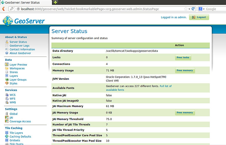 Codegeo Instalando E Configurando O Geoserver Com Tomcat 7 E Oracle Java 7