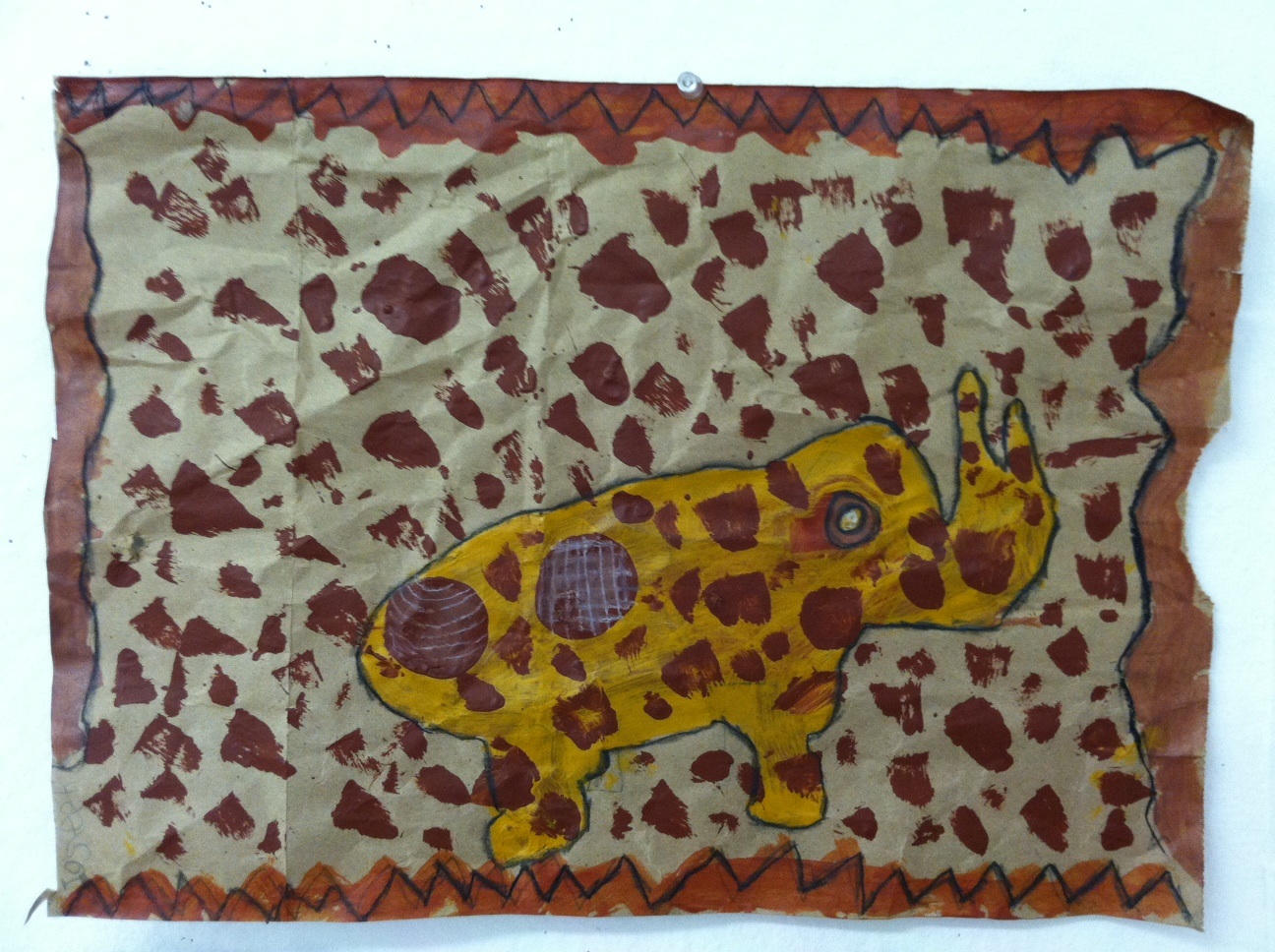 Miss Crystal's Eco-Friendly Art Mission: Paper bag "Cave Paintings ...