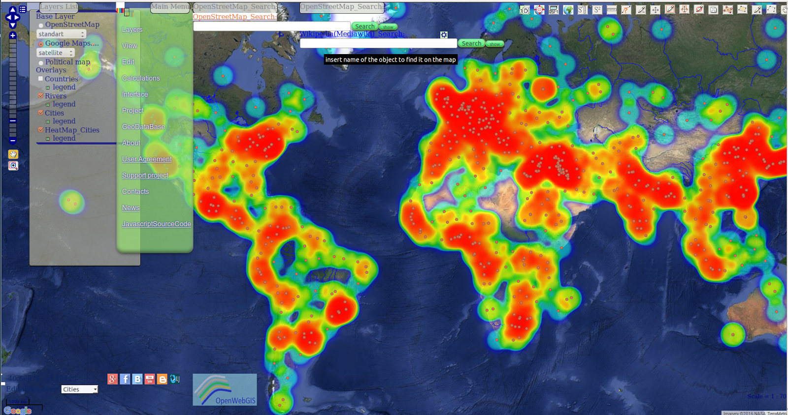 OpenWebGIS is free online GIS: Developing the new interface design of ...