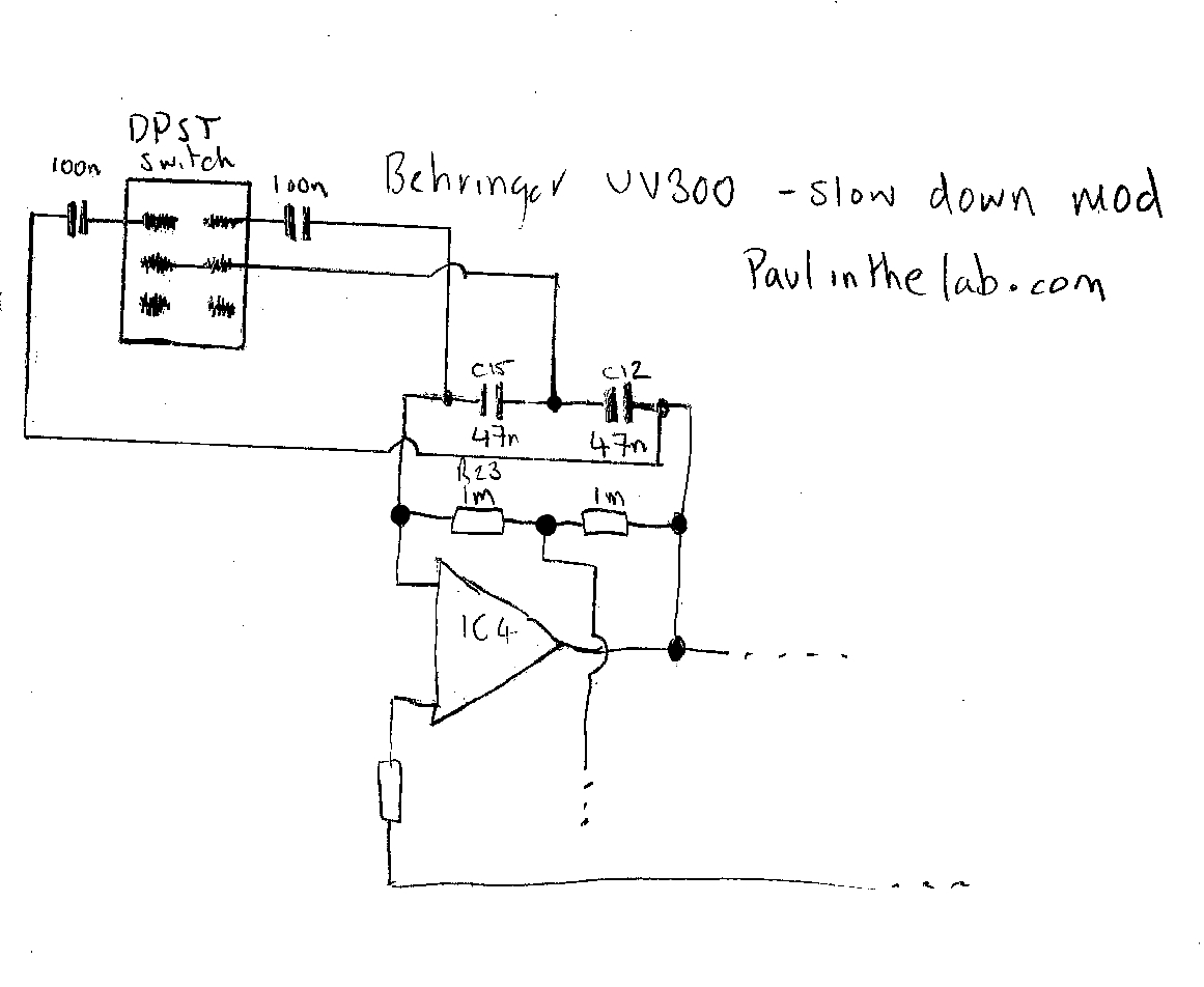 Paul In The Lab: Behringer UV300 Rate Mod (Slow Down)