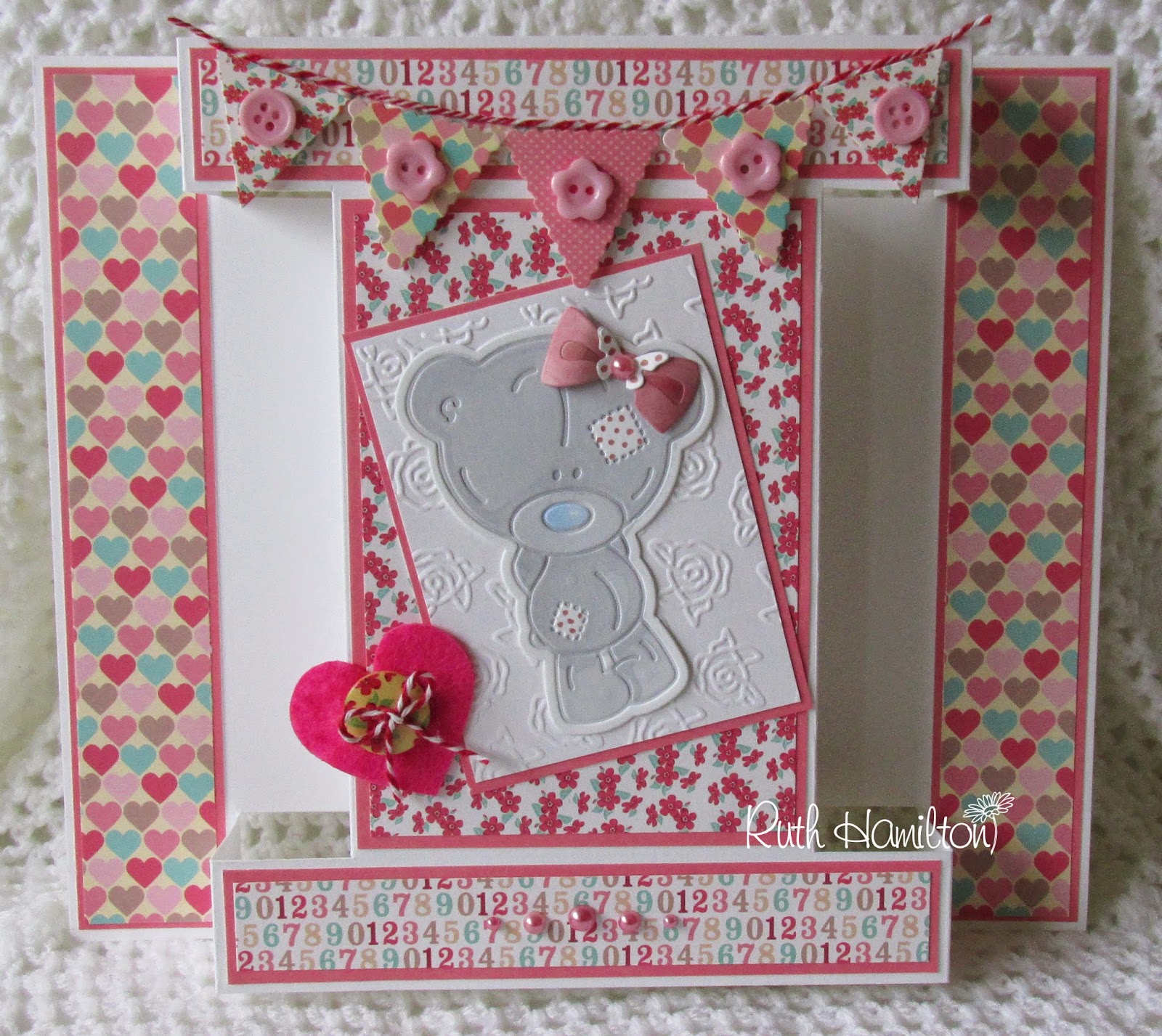 A Passion For Cards: Tiny Tatty Teddy Girl card template and instructions