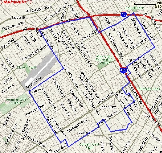 MAP OF MAR VISTA