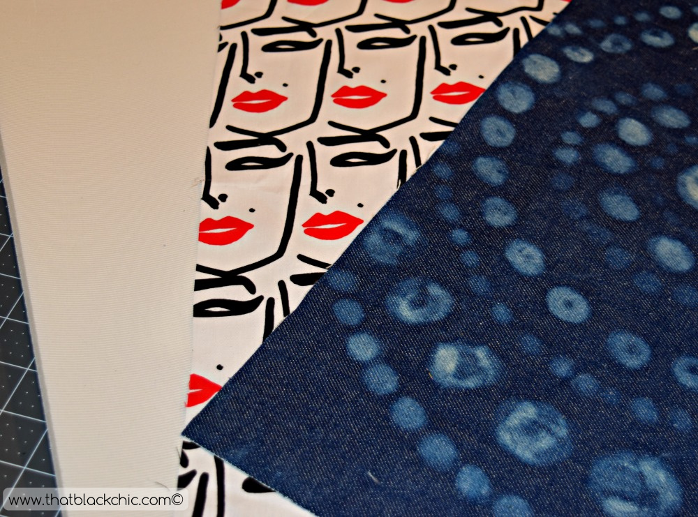 Another DIY Square Cosmetic Bag with Denim & Lips this time![ Tutorial ...